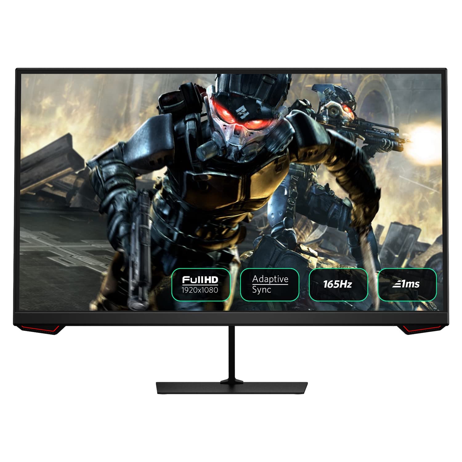 TEWELL 24in Gaming Monitor, with 165Hz Refresh Rate, 1920 * 1080P Full HD, Adaptive Sync, MPRT 1ms, HDMI and DP Inputs (DP Cable Included)