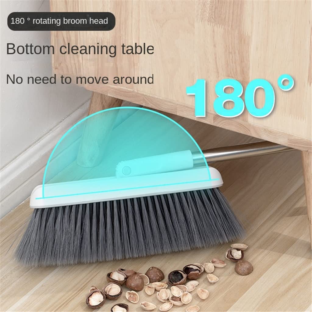 WSJIE Broom and Scoop Set Folding Dustpan Bathroom Water Wiper to Sweep Magic Brush Garbage Squeegee Home Cleaning Products