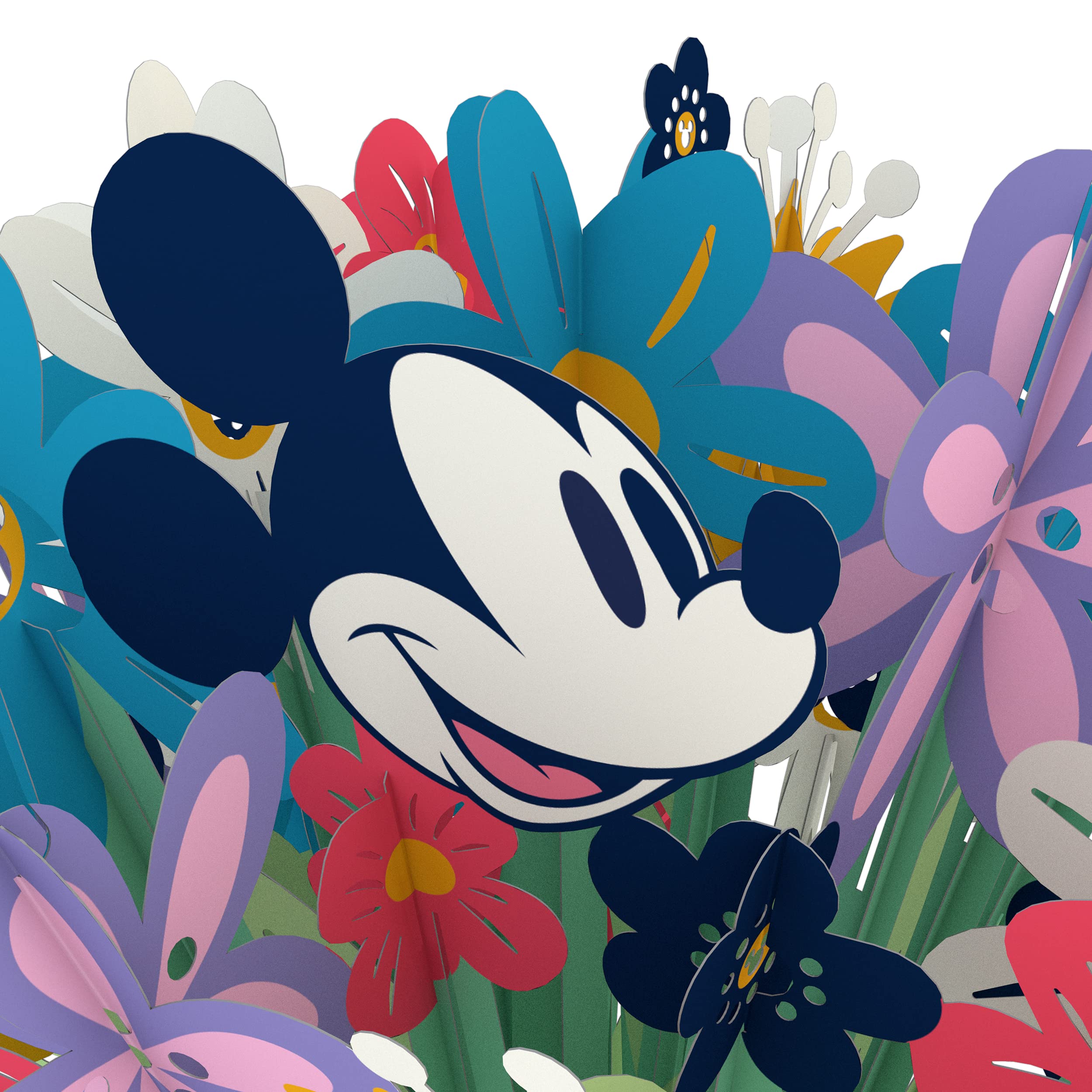 Lovepop Disney's Mickey Mouse Colorful Blooms Bouquet, Pop Up Bouquet, Pop Up Greeting Card, Disney Birthday Card