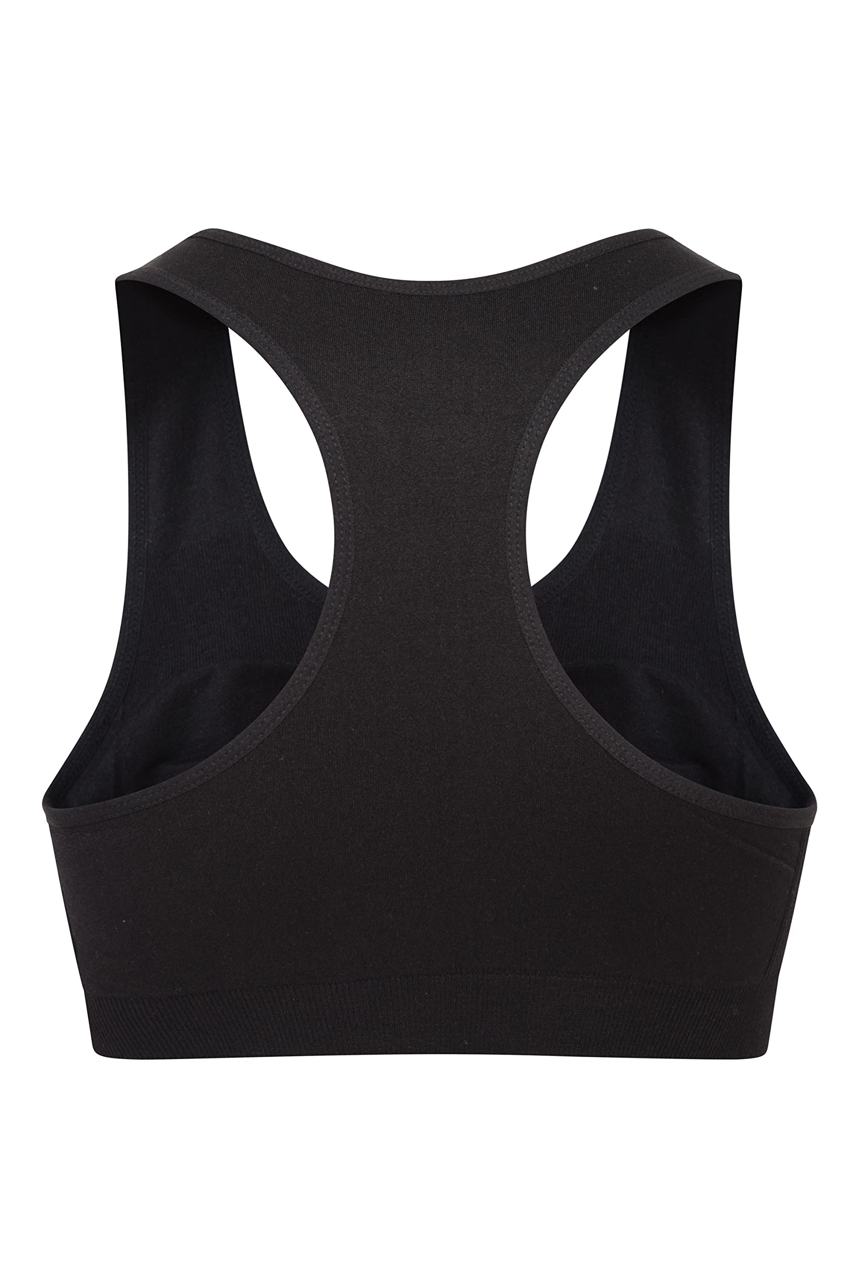 Mountain Warehouse Womens Anti-Chafe Seamless Bra - 2Pk, Seamless Black Large
