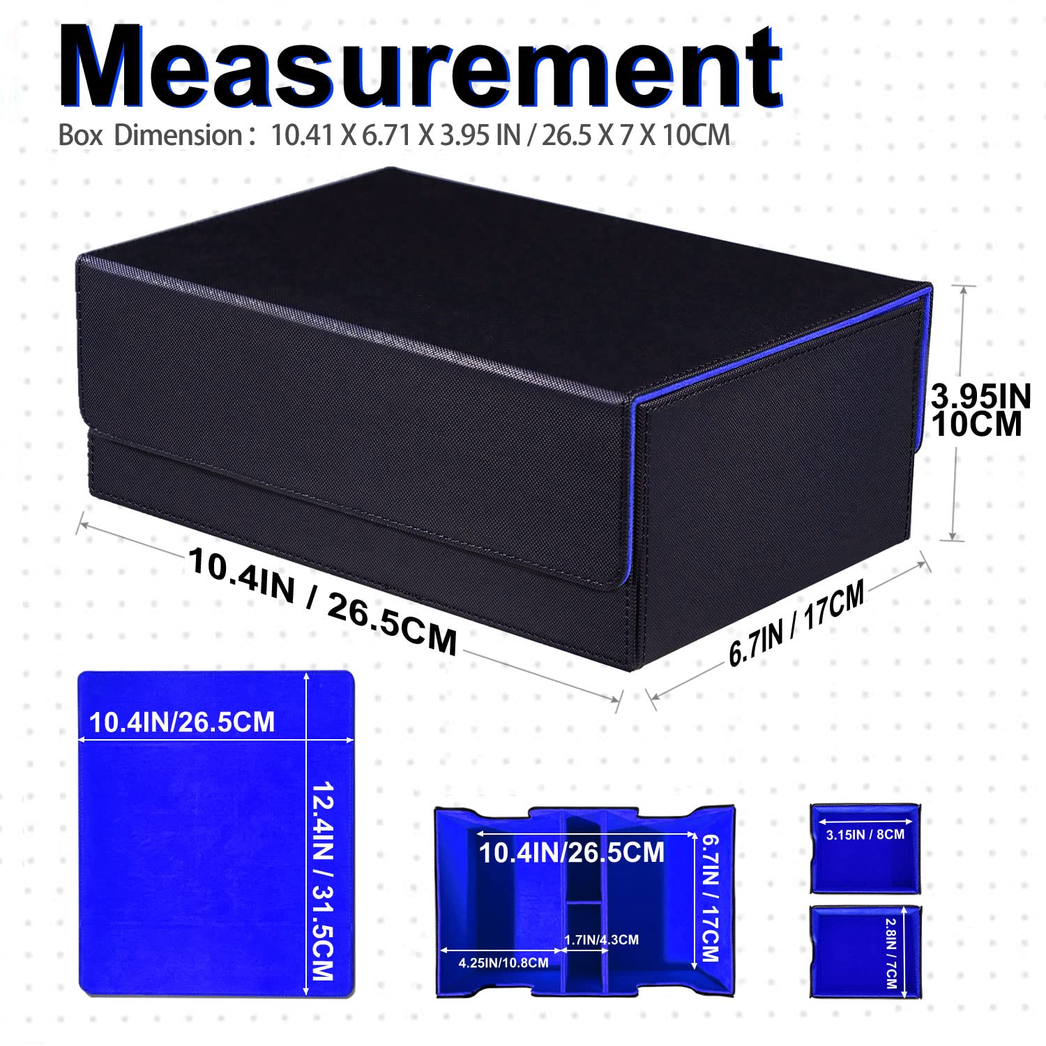 Scimi Commander's Forge Supreme Deck Box - Stores 500+ Sleeve-Protected Cards, Includes 2 Trays - The Ultimate Storage Solution for Magic: The Gathering/Pokemon/Yu-Gi-Oh! - Dual-Tone TCG Deck