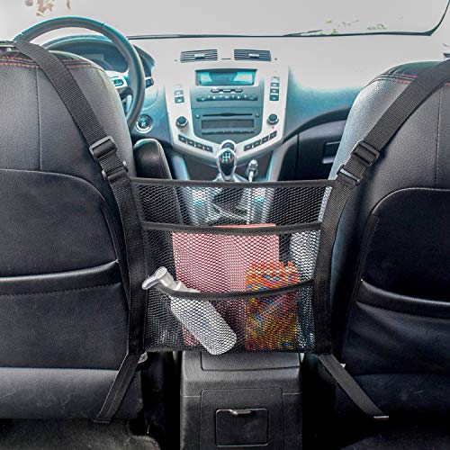 Lamtoco Car Organizer for Kids, 3-Layer Car Mesh Backseats and Storage, Organizador de coches