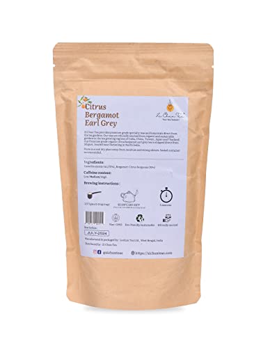 Organic Citrus Bergamot Earl Grey Tea : Loose Leaf Autophagy Tea with Extra Bergamot pieces β Not your Regular Earl Grey : A Full 30% Citrus Bergamot - 3.5 ounces