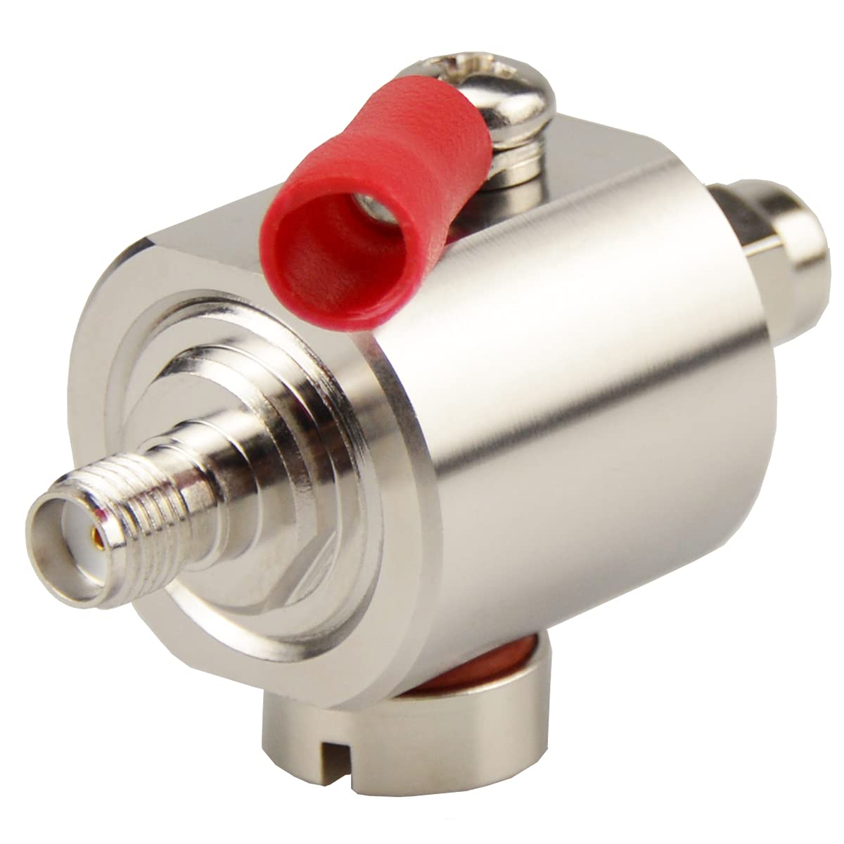 SMA Lightning Arrestor SMA Surge Protector with SMA Male to SMA Female Connector 0-6GHz with Replaceable Gas Tube Element 90V