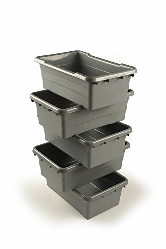 ULTRASOURCE Food Approved Bus Totes/Meat Lug (6 Pack, Tan)