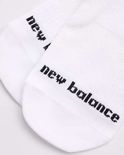 New Balance Men's Athletic Arch Cushion Comfort Crew Socks (5 Pack), Size 6-12.5, True White Old