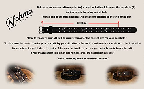 Men’s Classic Leather Belt, Double Prong Retro Style, Antique Brass Buckle, 1 ½” Width, Amish handmade in the USA (Vintage Brown, 34")