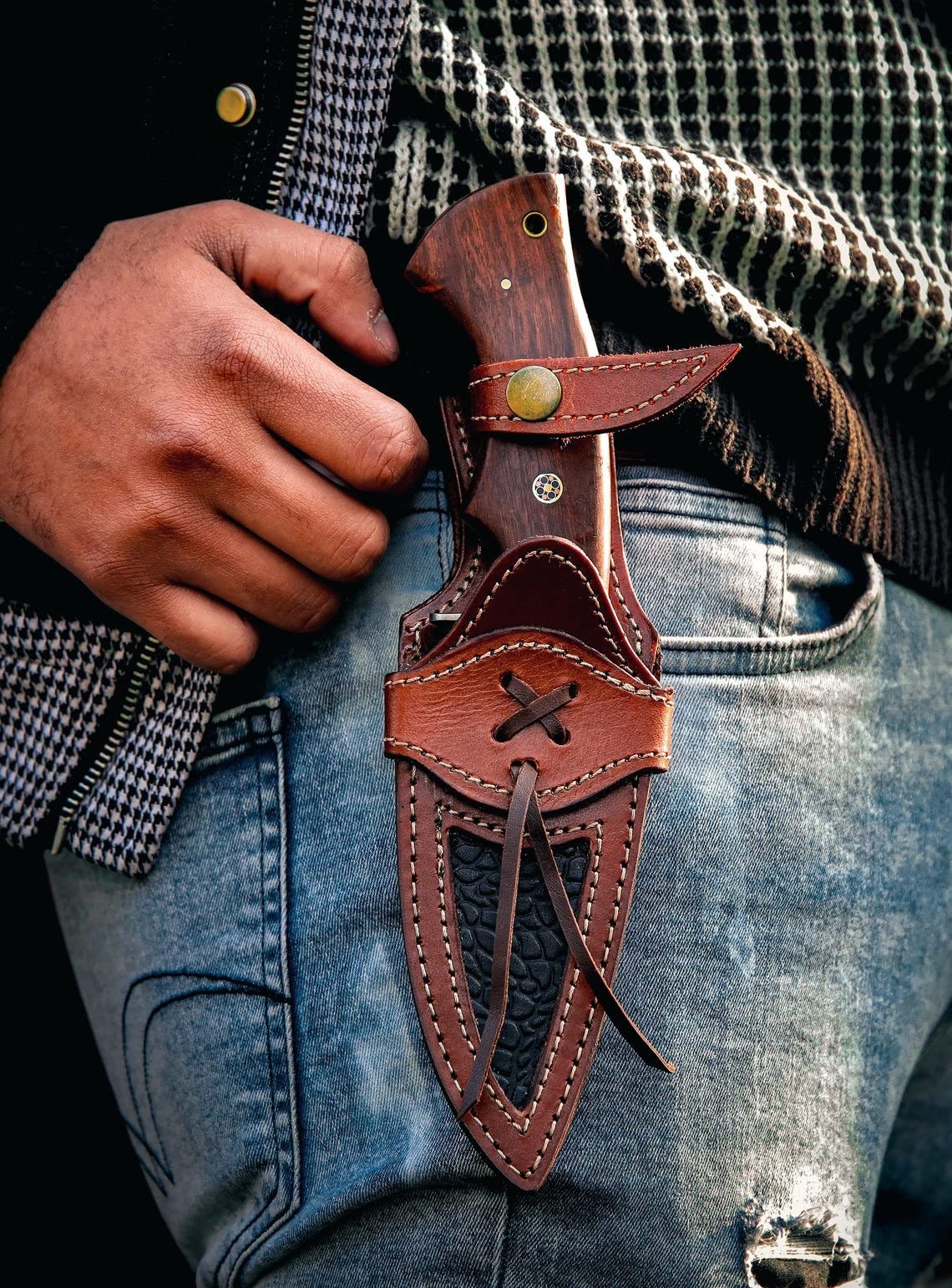 PSK39 - 1| 3| 5| 10| 15| 20 Pieces Pack Bulk Lot - Hunting Knife Damascus Knife Bear Hunter Survival EDC Knife Damascus Steel Gift, Bulk Discounted (15 Pieces)