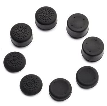 ShiMa Owl Thumb Grip Controller Gamepad Raised Antislip Thumb Stick Grips Thumbsticks Joystick Cap for PS5/4,Xbox one/SX/SS,Switch Pro Controller-Precision Rings(4pcs),Case,Thumb Grips(8pcs),Black set