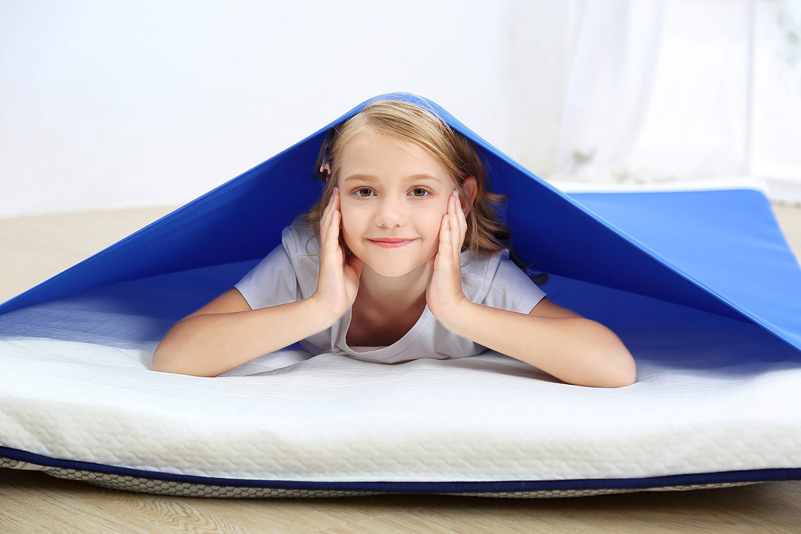 LAYOER Sensory Bed Sheet for Kids Compression Adjustable Breathable Stretchy Alternative to Weighted Blankets Relaxing Comfortable Sleeping(Full)