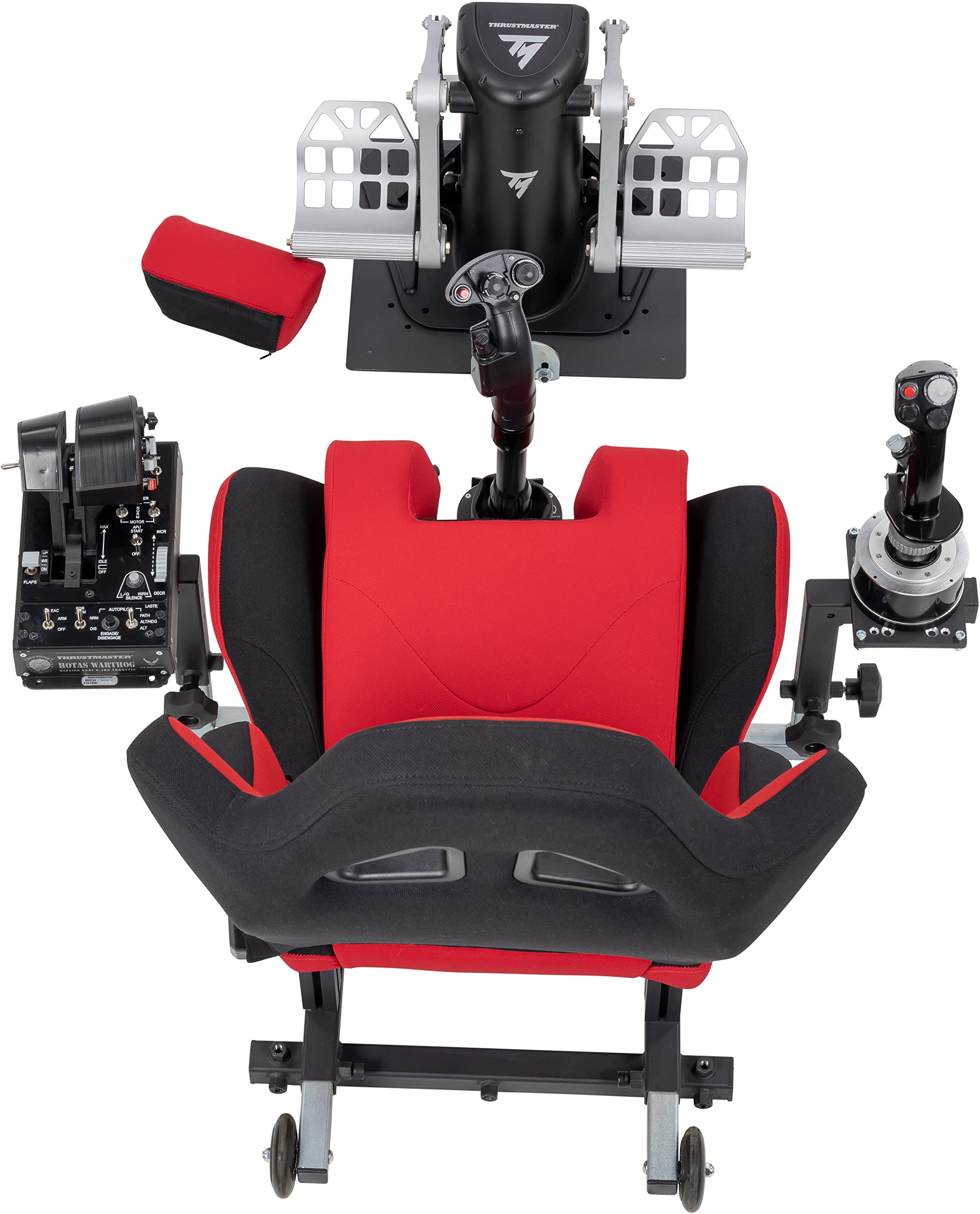 SimFab Modular Flight Simulator Cockpit For Combat Simulation. DCS Edition. Compatible With Thrustmaster Warthog, WinWing, VirPil, VKB And Alike Controls. Upgradable To General Aviation, Space Sim Or Sim Racing. (yellow seat)