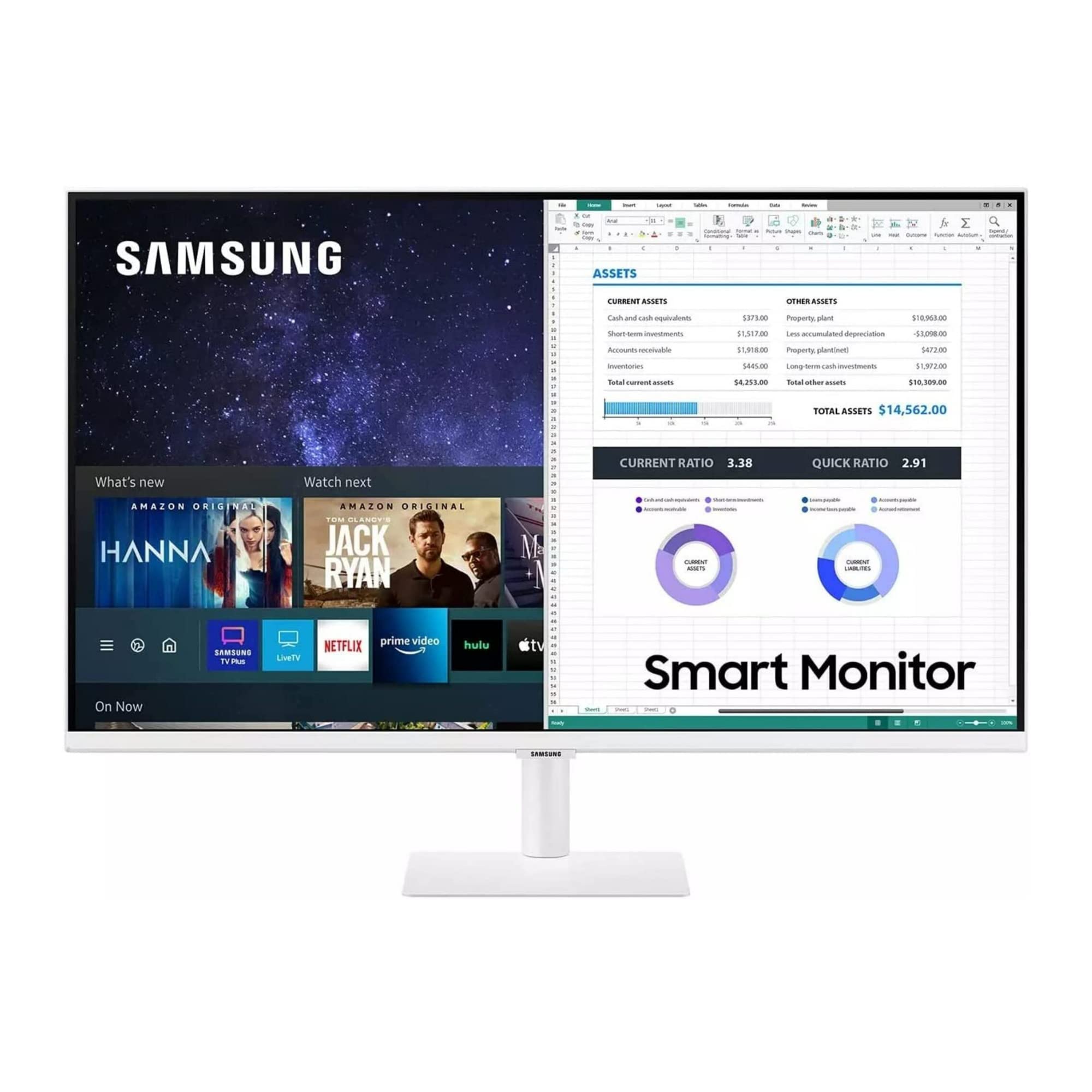 Samsung 32" White M5 FHD Smart Monitor (Renewed)