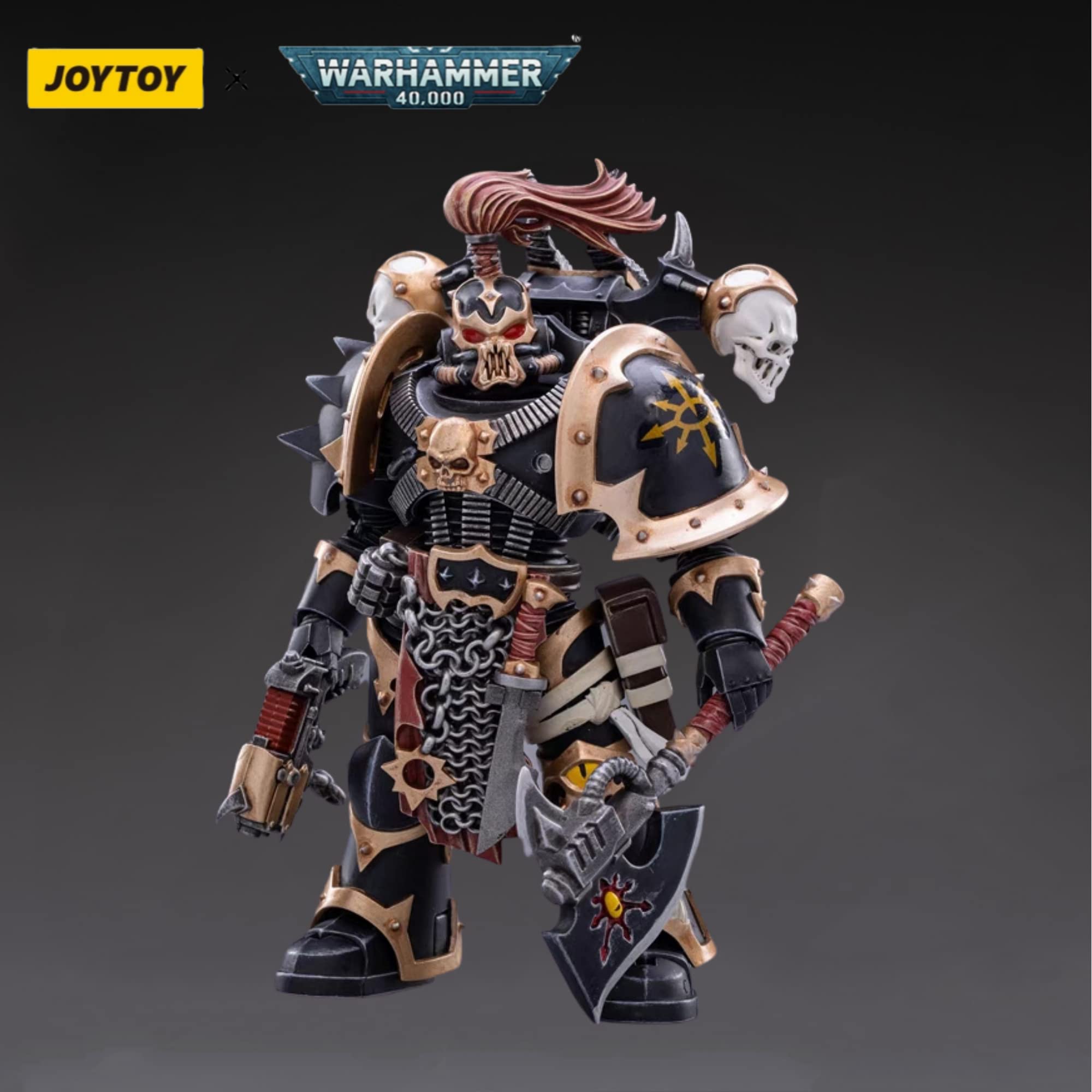 JOYTOY Warhammer 40,000 1/18 Action Figures Black Legion Narghast Collection Model