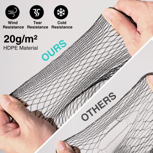 PatioGem Pond Netting, 15β x 20β Pond Netting for Koi Ponds, Durable & Sturdy Pond Net to Catch Leaves & Debris, Drive Herons, Raccoons, Cats & Predators Away, Handy Accessories Included (3/8β Mesh)