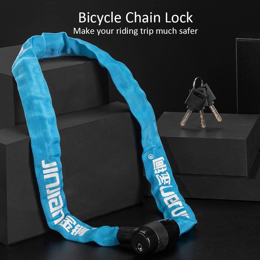 MengK Bicycle Security Lock Bike Anti-Theft Lock with Key Bicycle Chain Lock Spiral Cable Lock