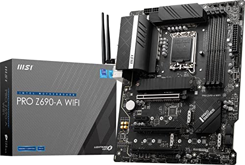 MSI PRO Z690-A WiFi ProSeries Motherboard (12th/13th/14th Gen Intel Core, LGA 1700 Socket, DDR5, PCIe 5, 2.5G LAN, M.2 Slots, Wi-Fi 6E, Bluetooth 5.3, ATX)