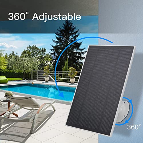 Solar Panel 5V 3W for Outdoor Solar Powered Security Camera,Waterproof Solar Panel with 3 Meter Micro USB Port Cable Compatible with Eufy Cam (2Pack)
