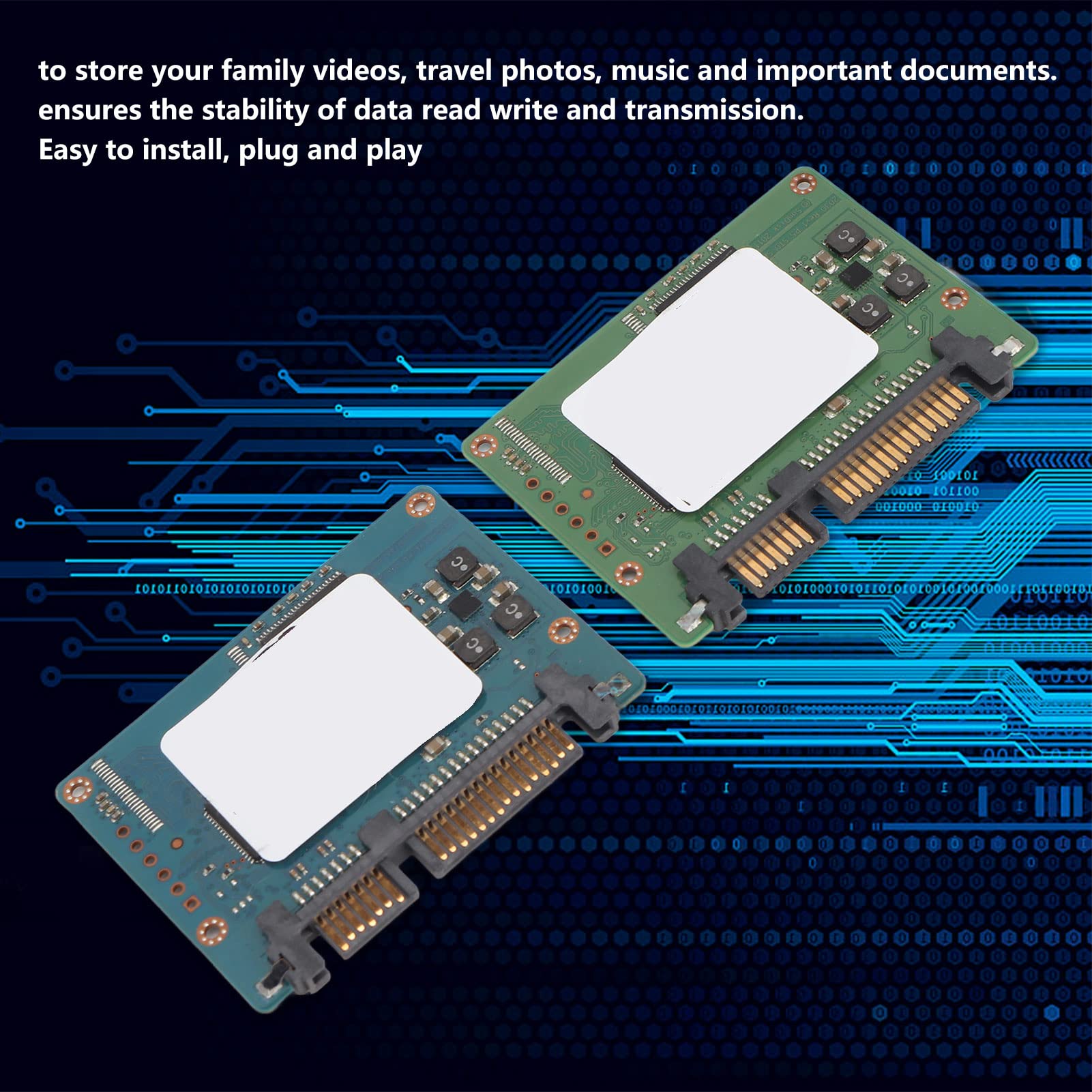 VINGVO SATA SSD, 2Pcs Accurate Easy Installation Laptop SSD for PC