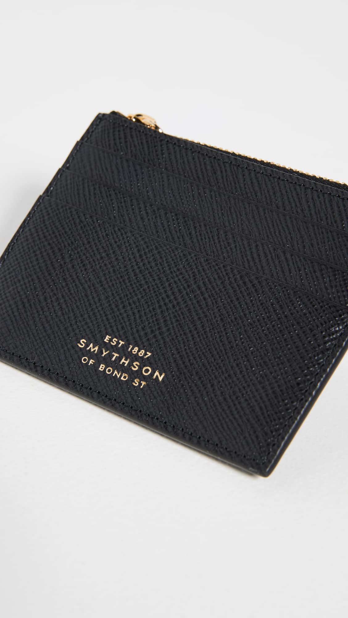 Smythson Women's 6 Card Coin Purse, Black, One Size