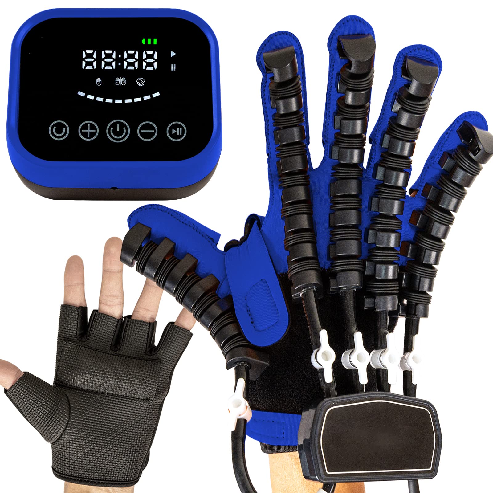 KCYXSMAX Rehabilitation Robot Gloves Flexion & Finger Exerciser Gloves Hand Strengthener Physical Therapy Equipment for Stroke Hemiplegia Hand Dysfunction Patient 9 Intensity Gears 3 Training Modes