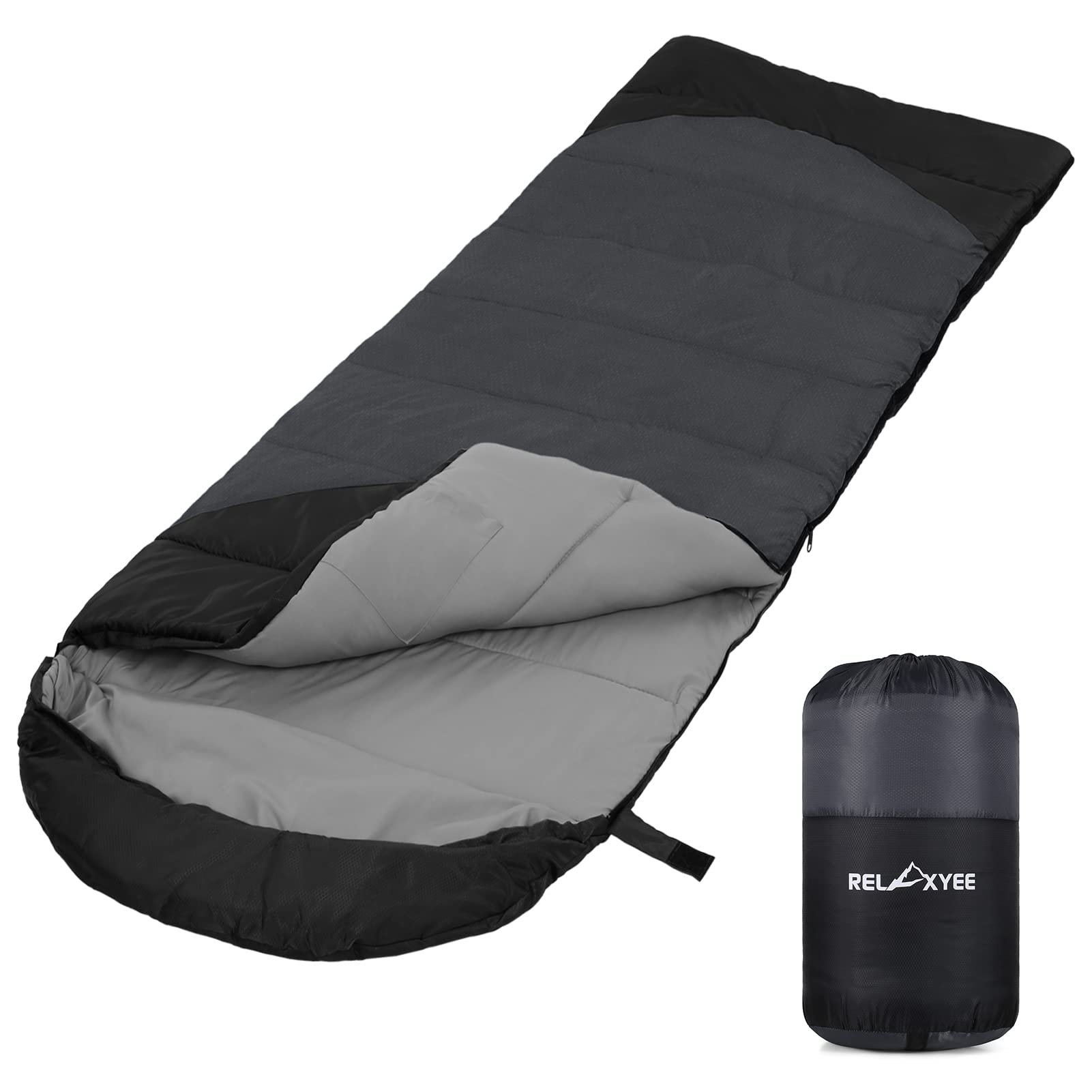 Relaxyee Camping Sleeping Bag for Adults Backpacking Lightweight Waterproof- Cold Weather Sleeping Bag for Hiking Traveling & Outdoor Activities