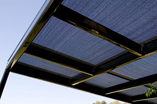 Shatex 90% Shade Fabric Sun Shade Cloth Taped Edge with Grommets Sun-Block Mesh Shade for Pergola Cover Canopy 8β x 12β, Black