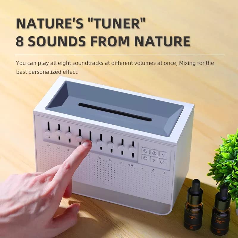 Telawah White Noise with Diffuser,Sleep Sound Machine for Adults,200ml Oil Aromatherapy Diffuser Night Light with 3 Timed Shutdown Modes for Home Yoga Study Office.