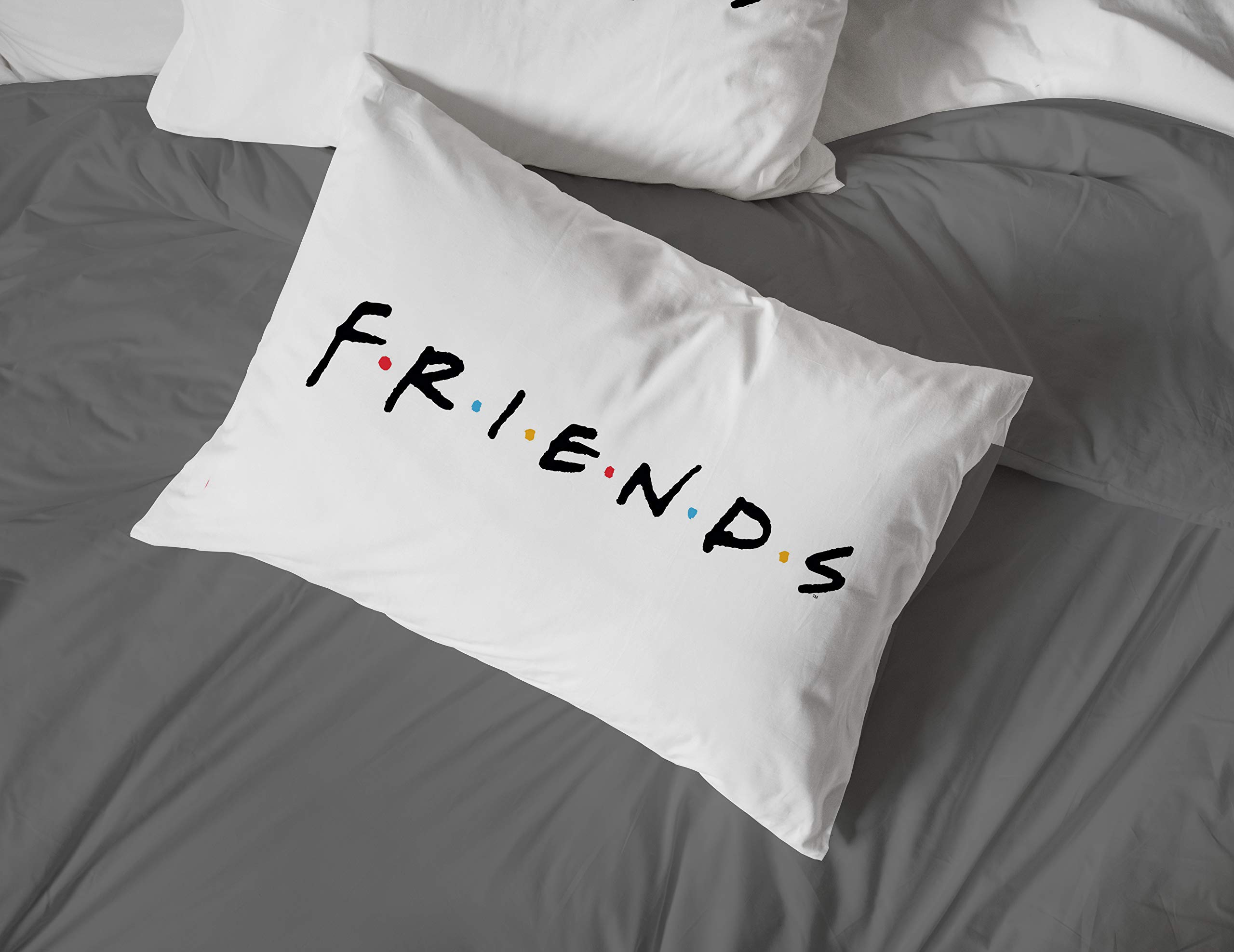 Jay Franco Friends Classic Logo 2 Pack Reversible Pillowcase - Super Soft Bedding