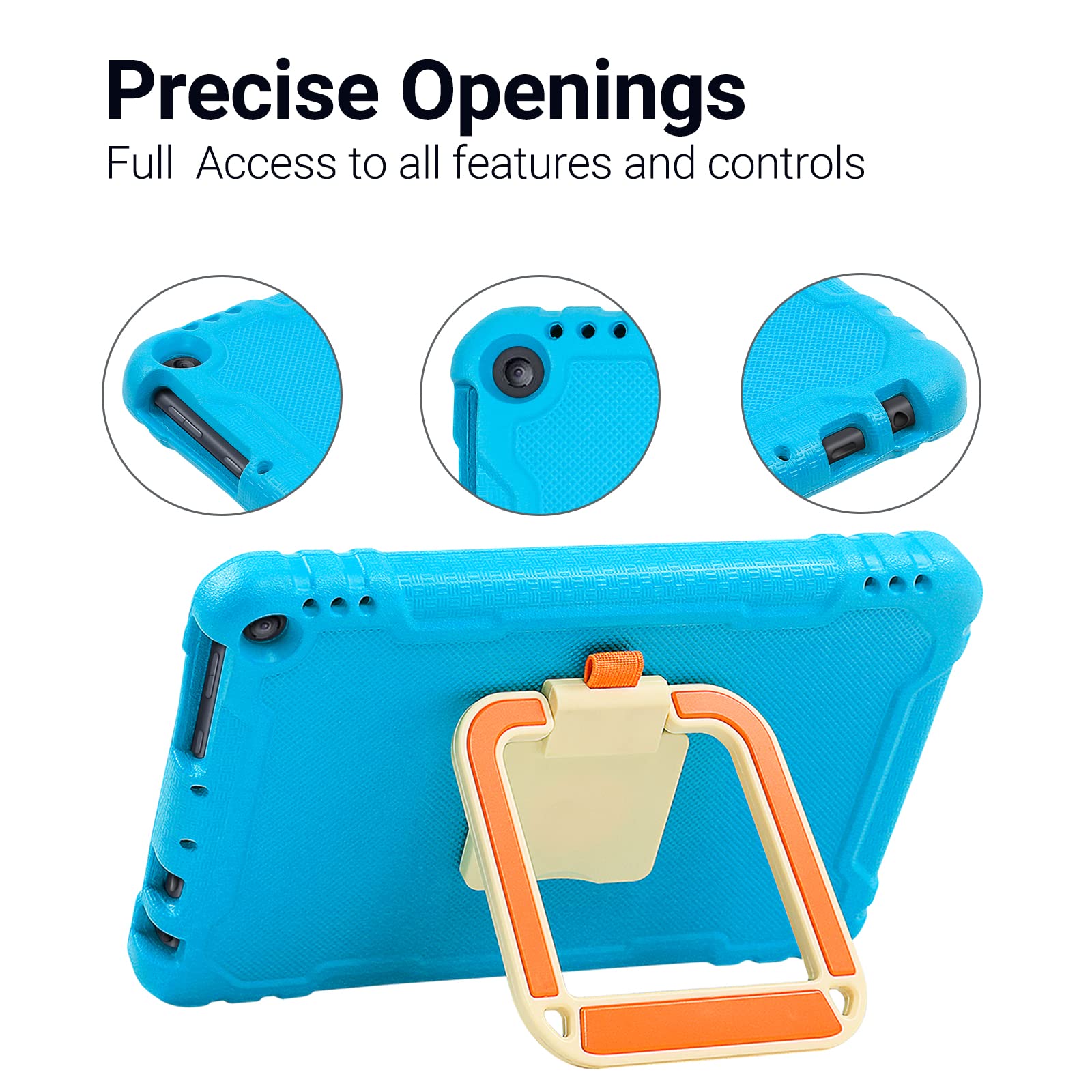 Simpleway Kids Case for Fire HD 8 Tablet 10th Generation 2020 Release, Fire HD 8 and HD 8 Plus Tablet Case for Kids,Shockproof Lightweight Rotating Foldable Handle Stand Holder Tablet Case Cover