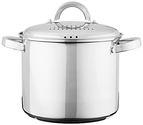 Oster Sangerfield Stainless Steel Cookware 5-Quart Pasta Pot w/Steamer & Strainer Lid