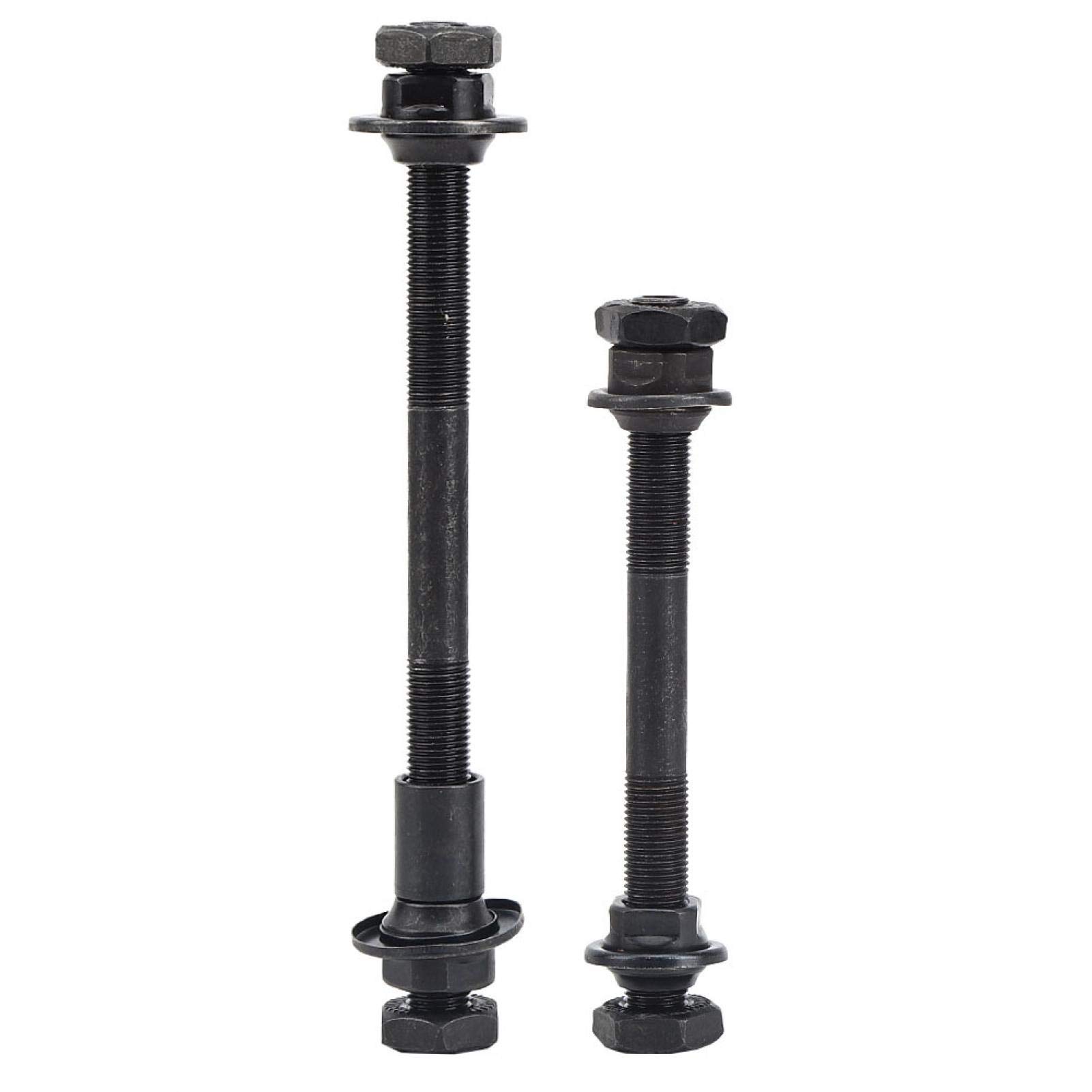 Liccx Durable Steel Front axle Rear axle,1 Pair Front and Rear Shaft,Hollow Hub Front and Back Axles Bike axles Bicycle Supplies
