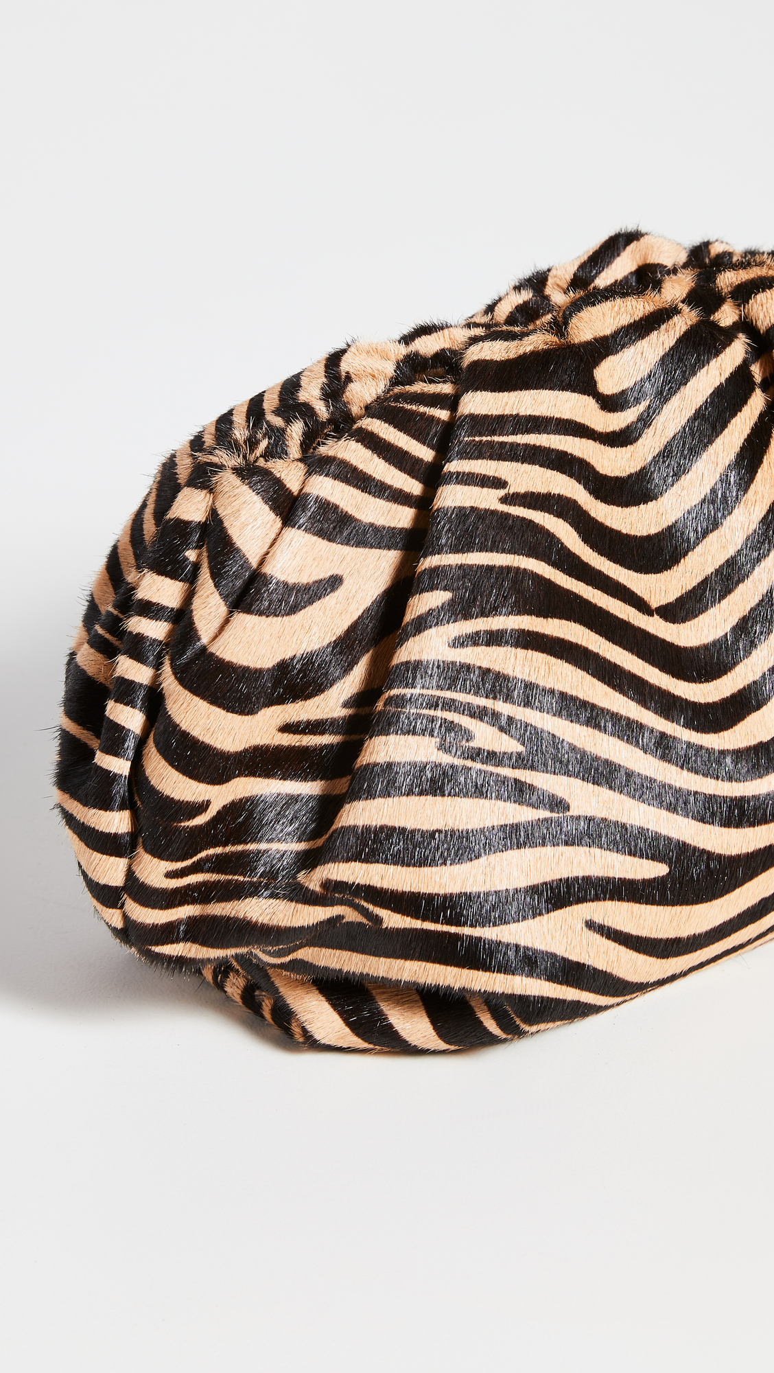 Loeffler Randall Salem Mini Oversized Gathered Clutch Zebra One Size