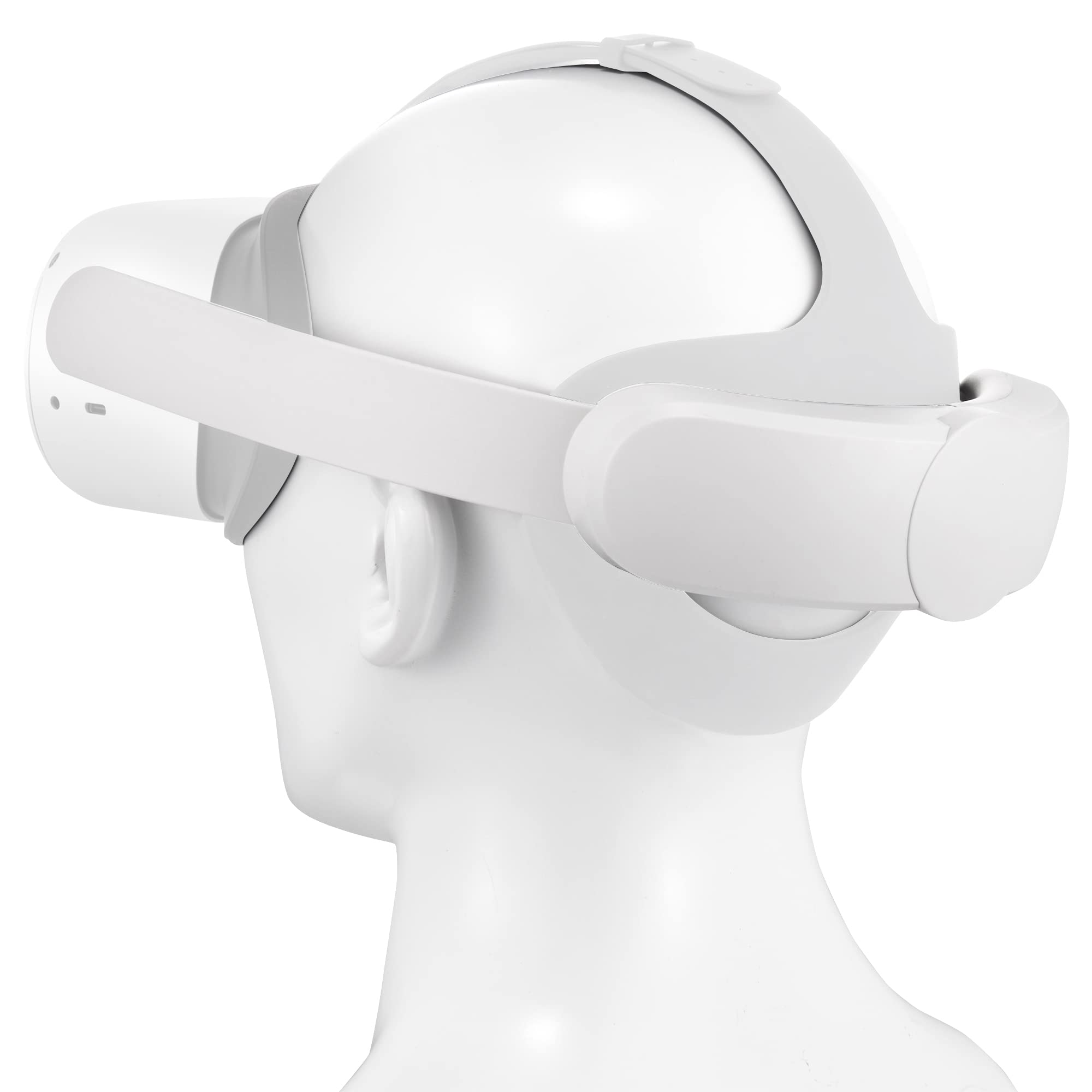 Soarking Headset Accessories Elite Head Strap Replacement Parts for Quest 2,Carrying Case Friendly(White)