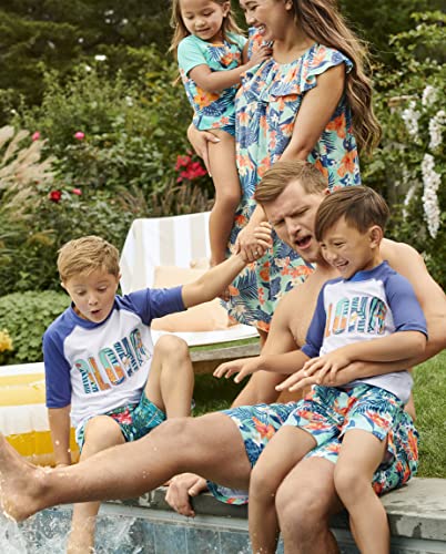 The Children's Place Baby Boys' Short Sleeve Rashguard and Bottoms, Swims, 0-3 Months