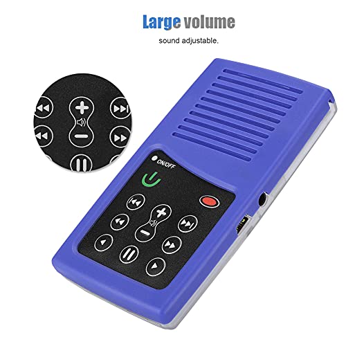 TOPINCN Audio Bible Player Solar Charging E Bible eReader Tablet Built in 4G Capacity 350mAh Battery (Blue)
