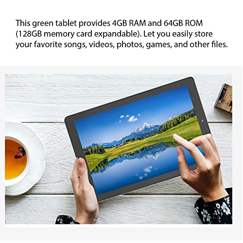 Soraz 10.1 Inch Tablet, Tablet PC 100-240V 4GB RAM 64GB ROM for Reading for Android 10 (US Plug)
