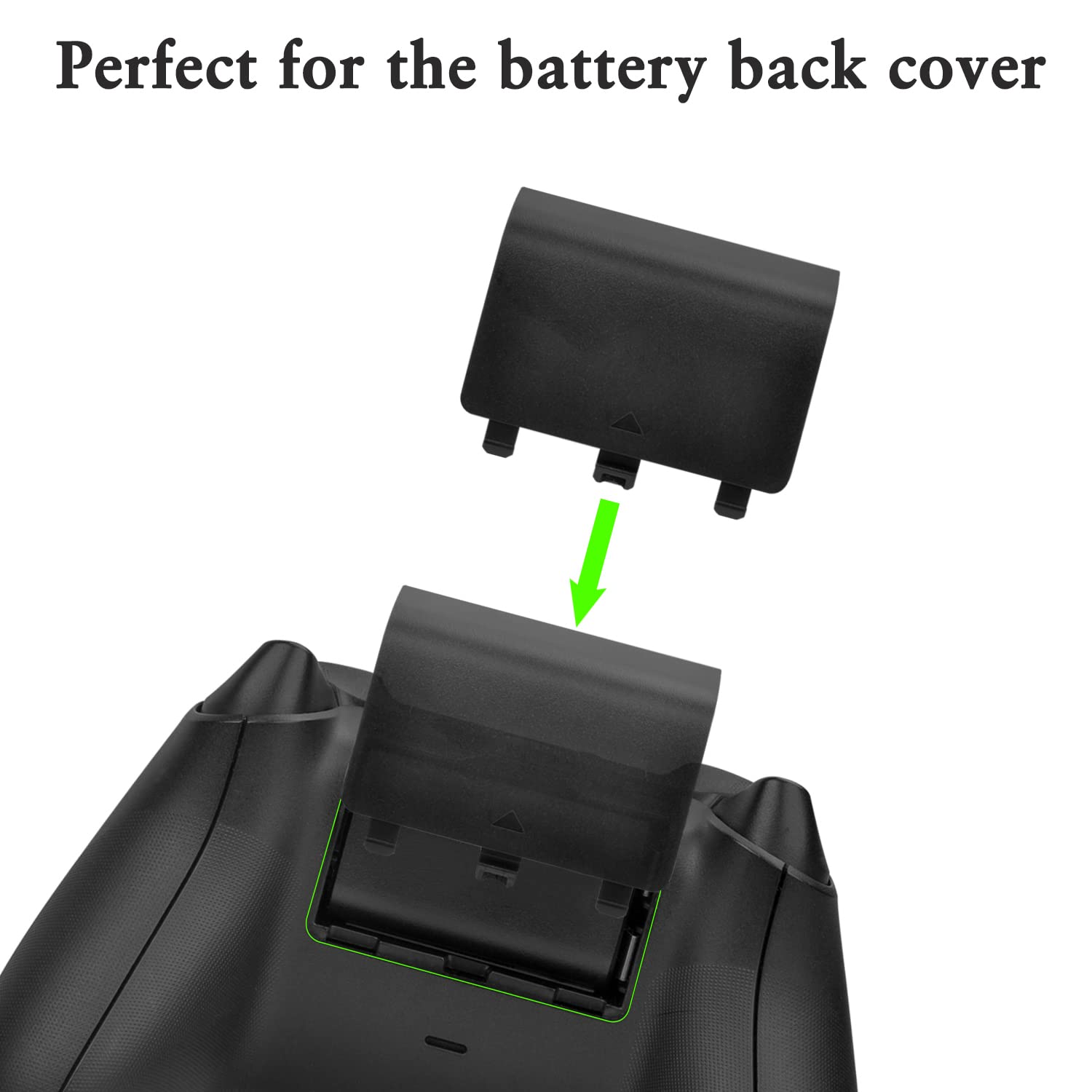Replacement Battery Back Cover for Xbox Series X,Series S Controller,4 Pack Battery Shell Door Parts Compatible with Xbox Wireless Controllers(Black,White)