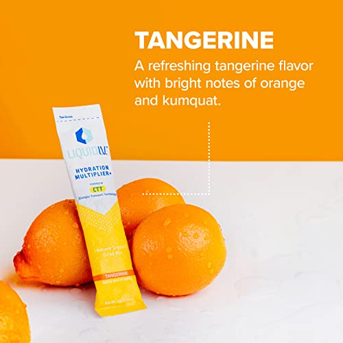 Liquid I.V.® Hydration Multiplier® +Immune Support - Tangerine - Hydration Powder Packets | Electrolyte Powder Drink Mix | Convenient Single-Serving Sticks | Non-GMO | 14 Servings (Pack of 1)