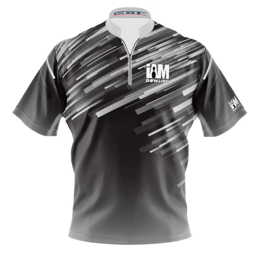 Logo Infusion Dye-Sublimated Bowling Jersey (Sash Collar) - I AM Bowling Fun Design 2006 - NO Logo (Men's M) Multicolored