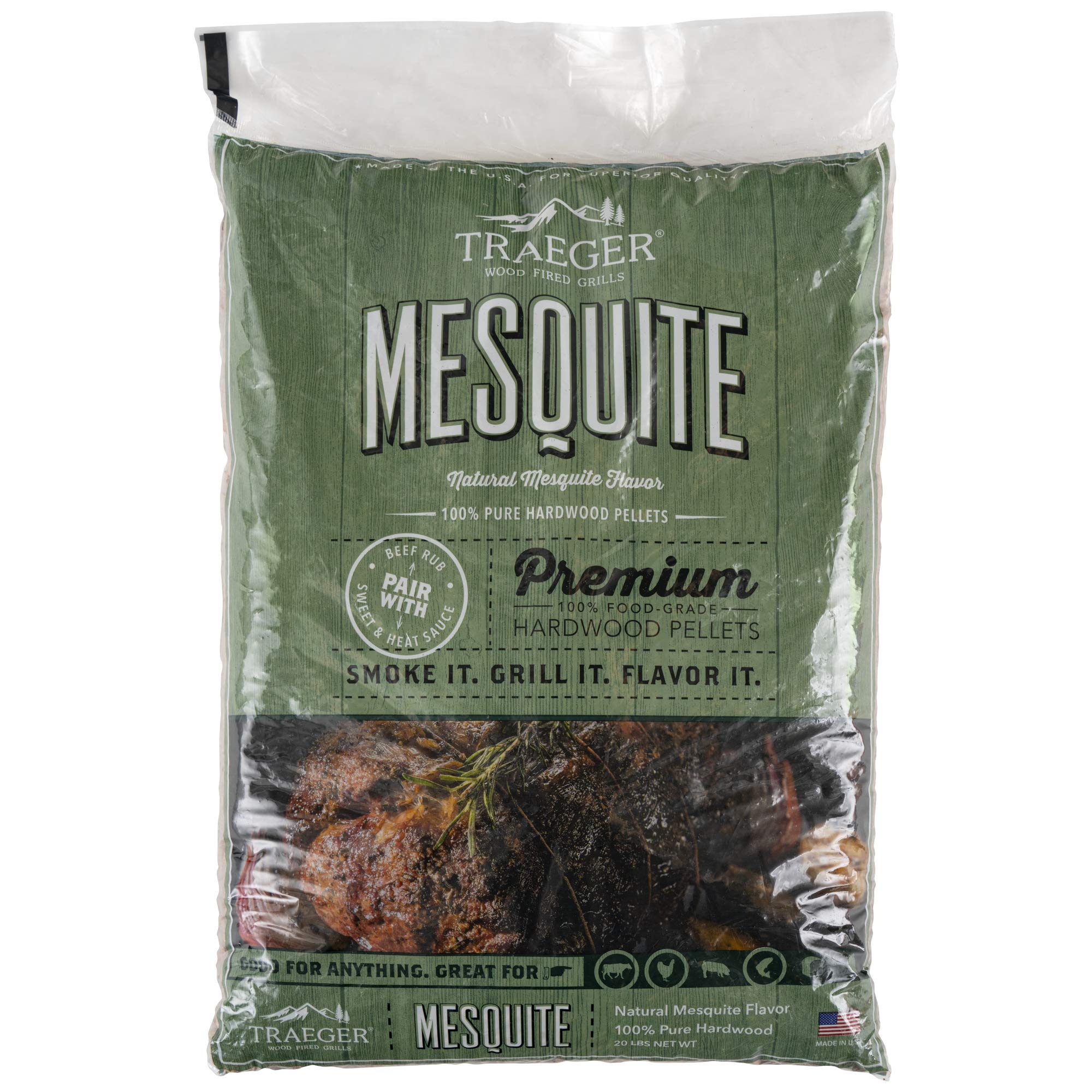 Traeger Grills Signature Blend and Mesquite Hardwood Pellets - Versatile, Bold Flavors for Grilling and Smoking