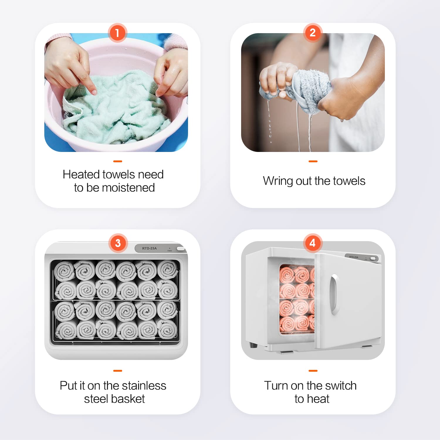 Large Spa Hot Towel Cabinet or Hot Bath Towel Warmer, Easy to Use Heated Towel Heating Warmer.