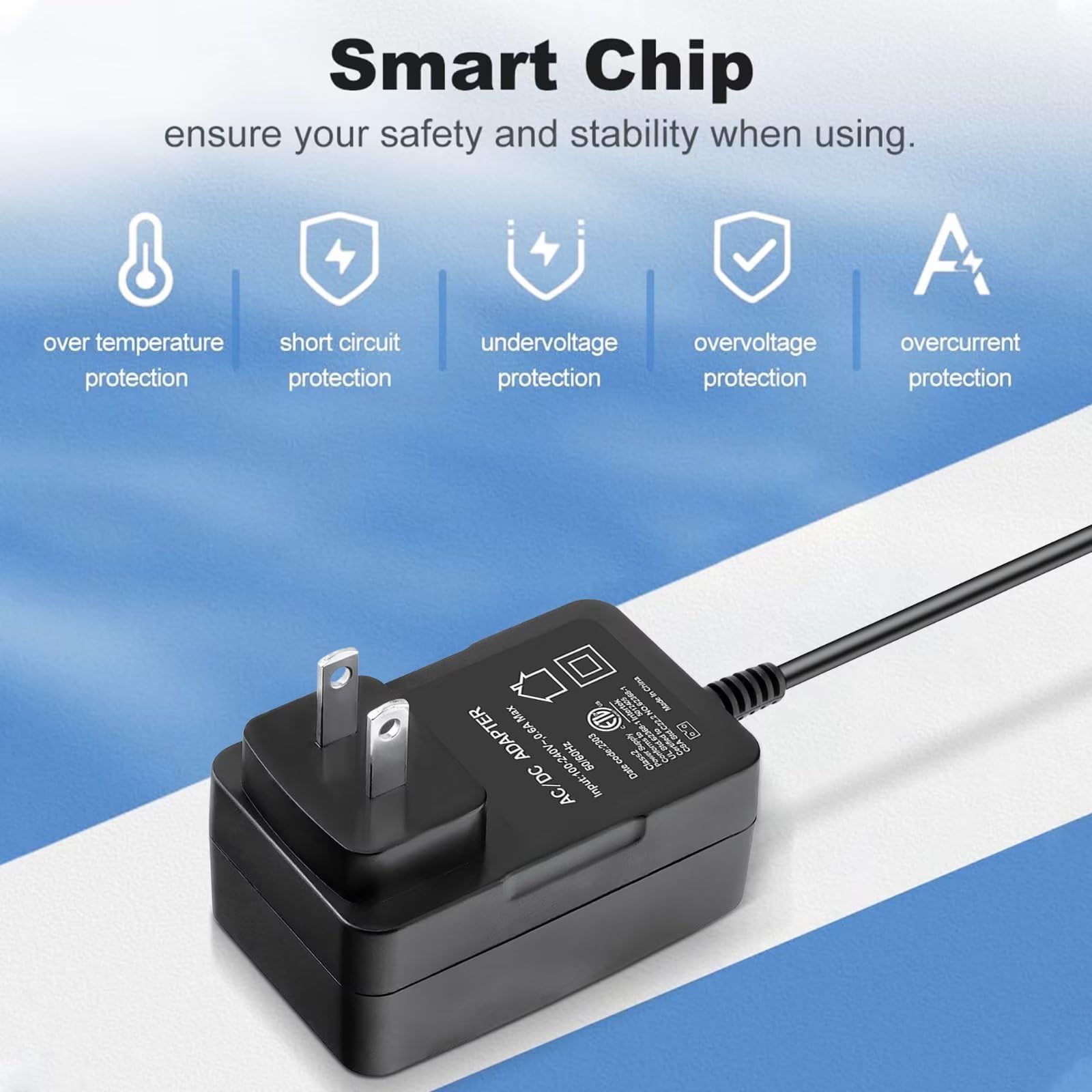 kybate 2-Prong 12.6V 1A AC/DC Adapter Compatible with AIPER Smart Seagull 600 HJ1102 Cordless Automatic Robotic Pool Vacuum Cleaner 2600mAh Lithium Ion Battery Sunshine XSD-1261000NUSD Power Charger