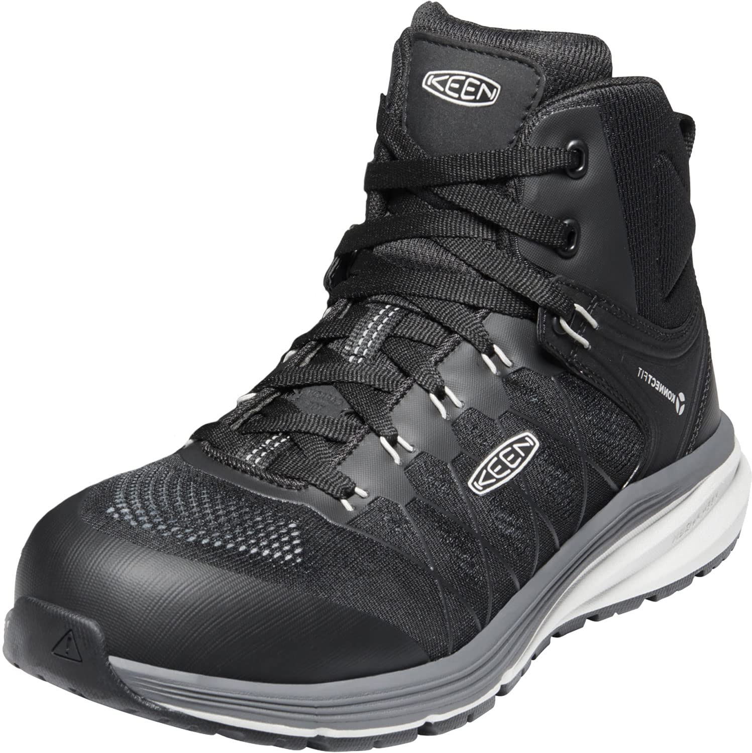 KEEN Utility Vista Energy Mid, Vapor/Black, Comp Toe, EH, Hiking, Work Boot (9.5 EE)