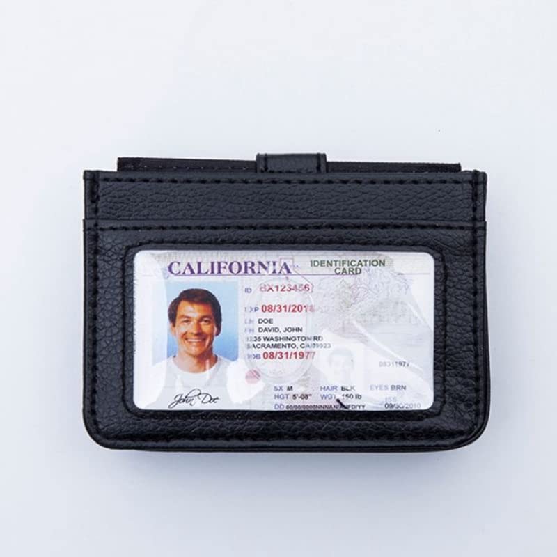 SHZBCDN Large Capacity Mini Card Wallet Pu Leather Pull Out Credit Card Case Driver License Bag Men ID Bank Card Holders