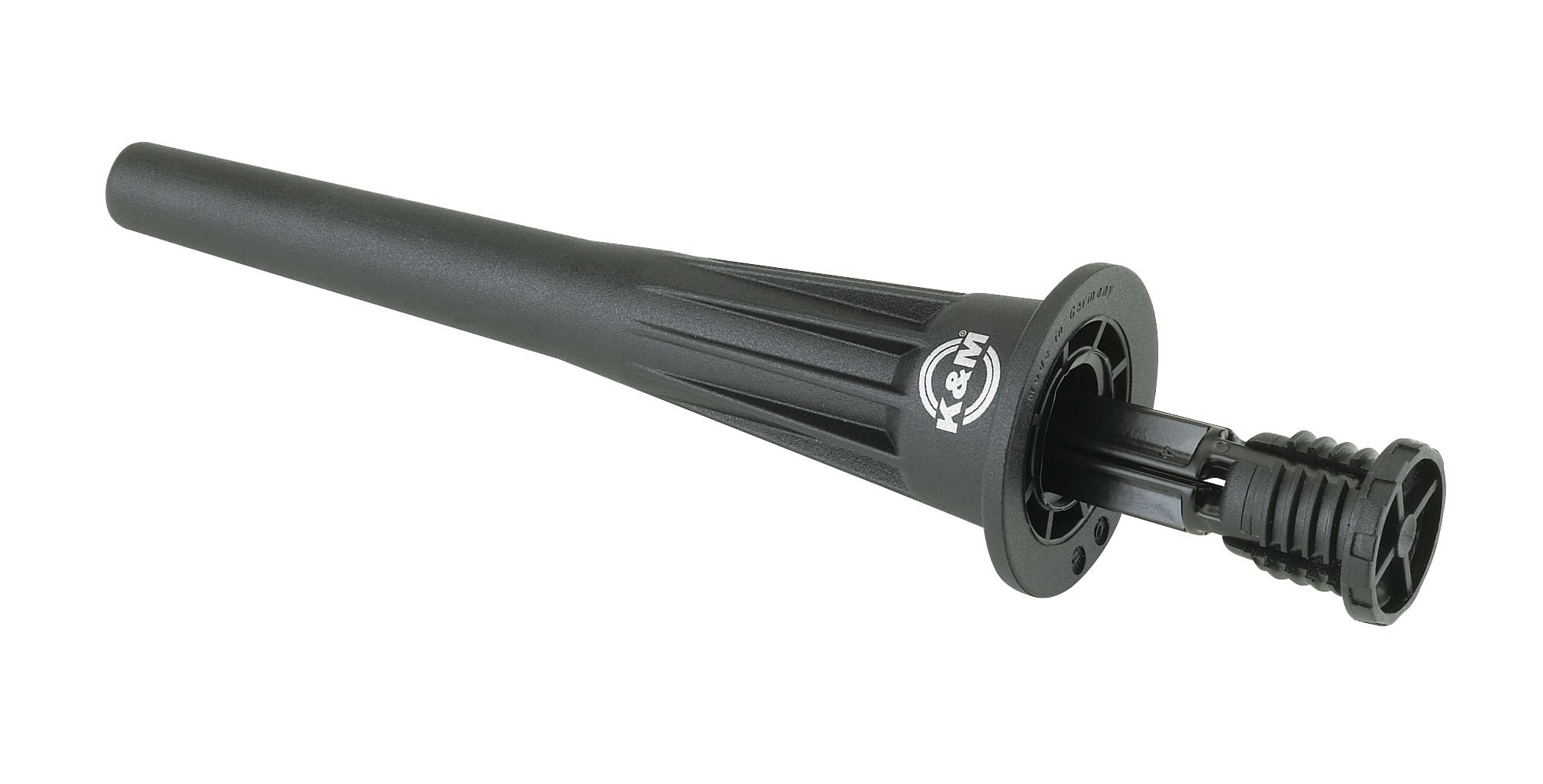 K&M König & Meyer 18020.000.55 Oboe In-Bell Stand | Stable 4 Leg Flute, Clarinet, Recorder, Wind Instrument Holder | Lightweight Portable Compact | Secure Level Base | German Made | Black