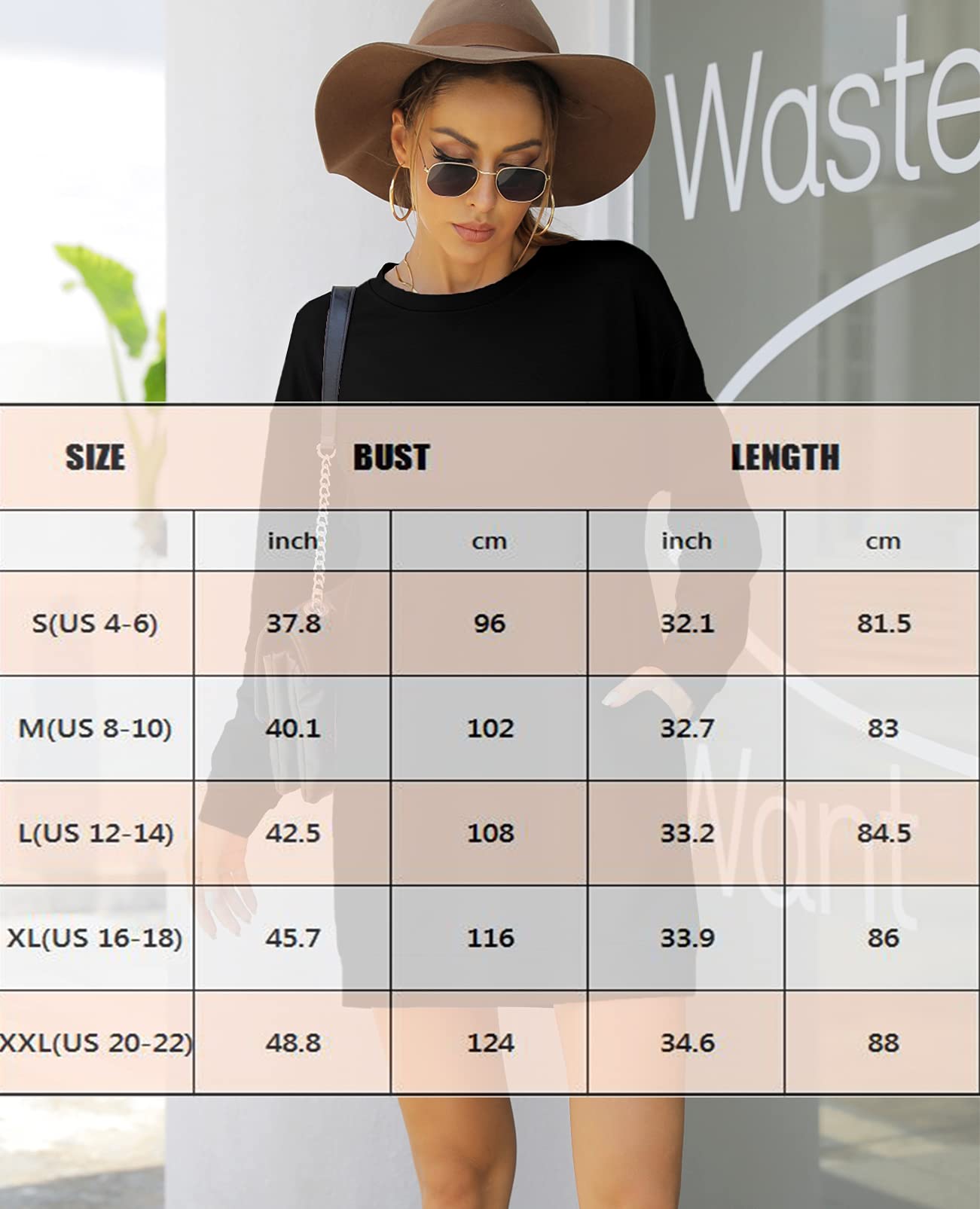 LuckyMore Plain Black Long Sleeve Sweatshirt Women Crewneck Loose Fit Sweatshirts Casual Clothes Fall Winter Fashion Large