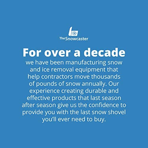 The Snowcaster 48 Inch Snow Pusher & Barn Shovel 48UPH | Heavy Duty 48β X 9.5β Polyethylene Blade | Snow Removal - Driveway, Doorway, Sidewalks | Commercial & Residential β Blue