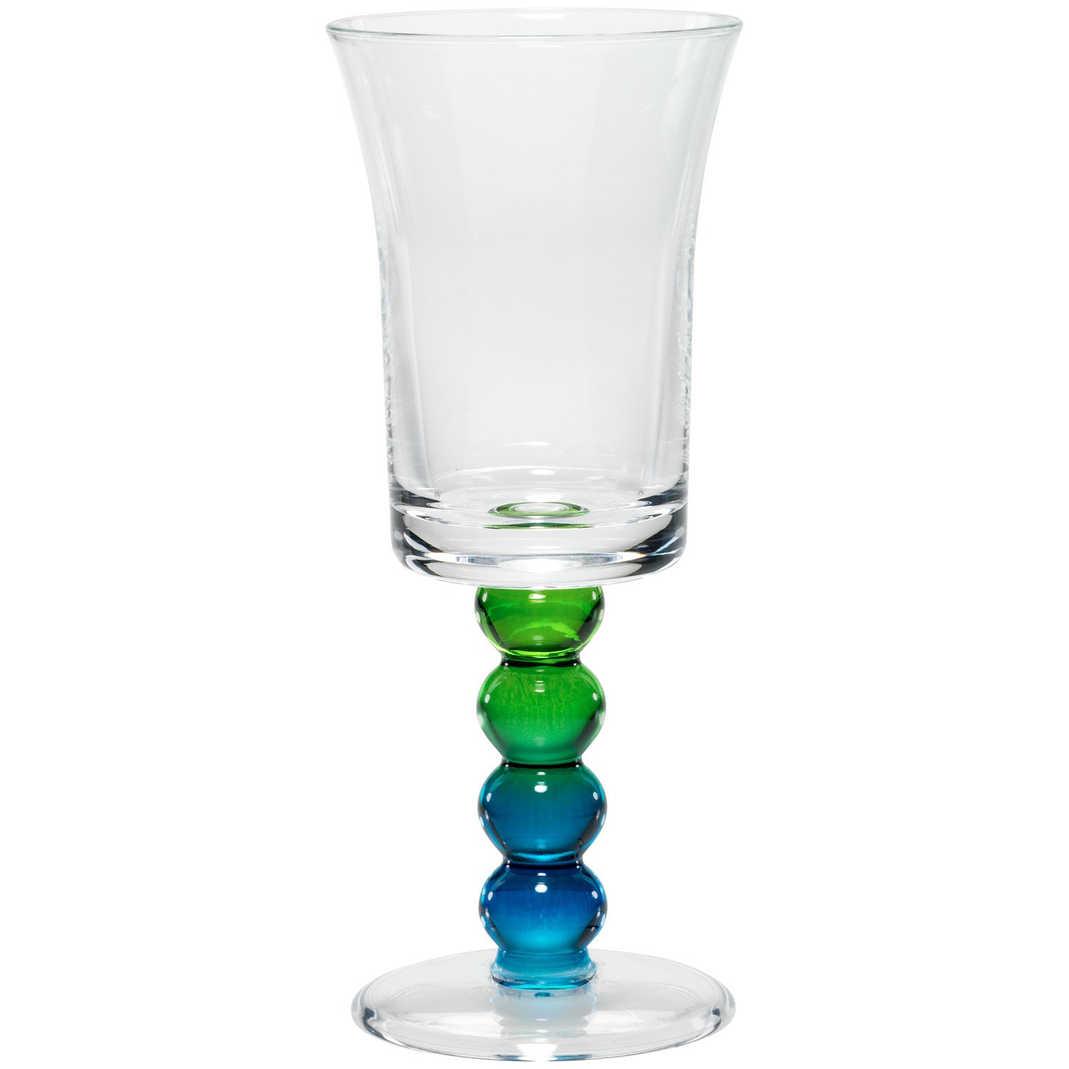 Merritt Impressions Peacock Pearl Stem Acrylic Wine Glasses, Set of 4
