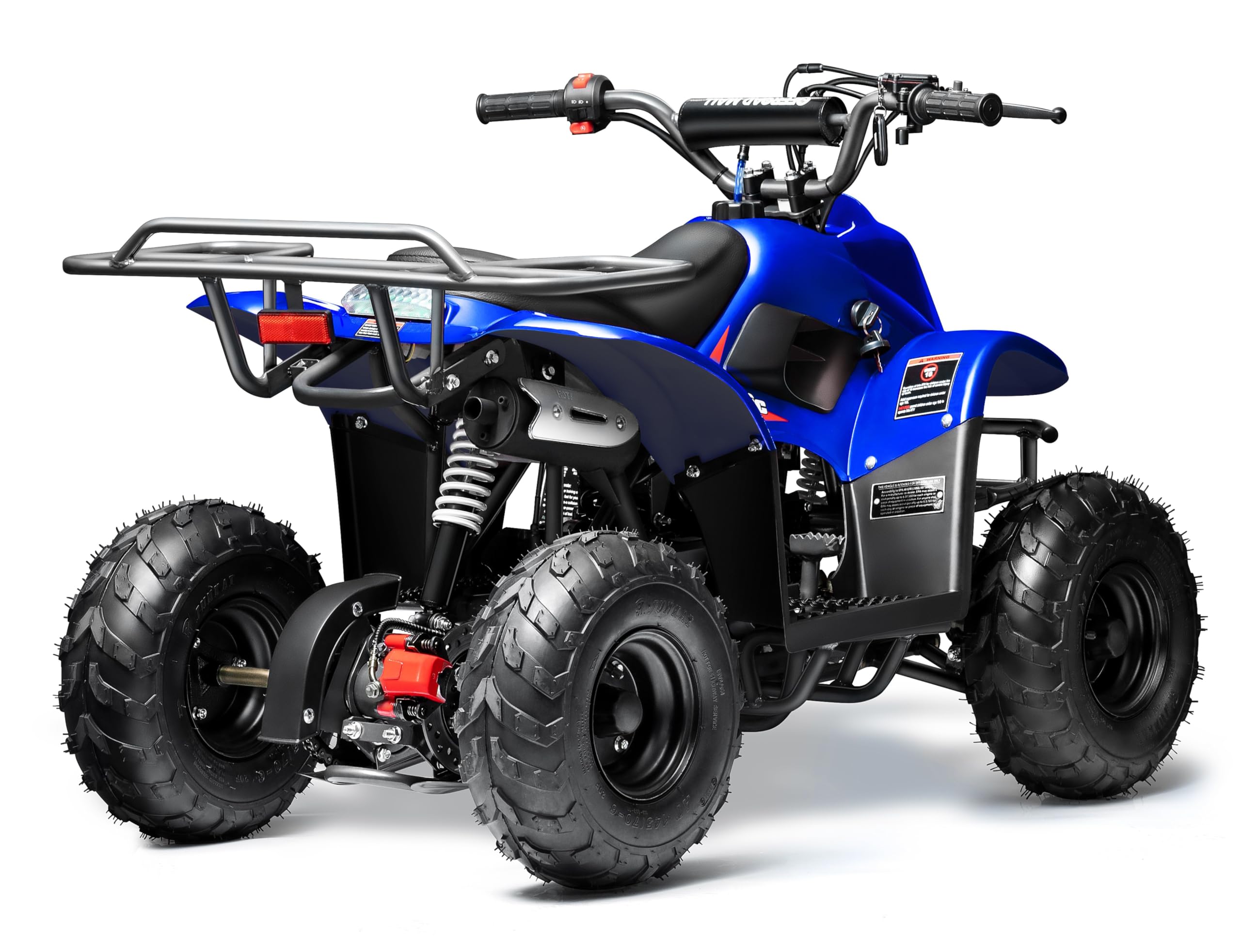 Seangles GAS 110cc ATV Quad 4 Wheeler for Adults and Kids - 220lbs Weight Capacity -Tested and Fully Assembled (Blue)