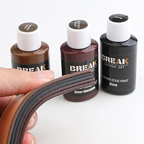 Leather Edge Paint,Black Kote Color Coated Leather Frame, Wallet, Shoulder Bag, Backpack, Leather, Edge Repair, Leather Repair Tool (Black)
